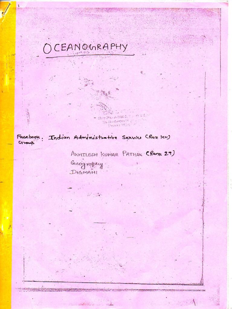 Oceanography by Alok Ranjan Hindi PDF Part 5 | PDF