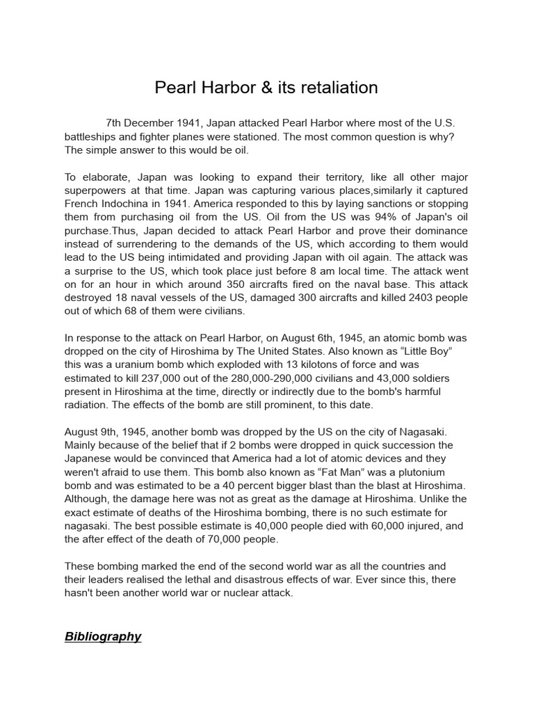Retaliation: Pearl Harbor to Hiroshima | PDF | Attack On Pearl Harbor ...