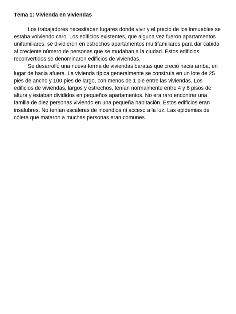 Urbanization - Tenement Housing | PDF