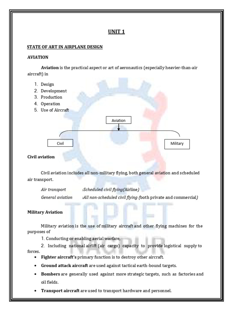 aircraft design notes | PDF | Airplane | Monoplane