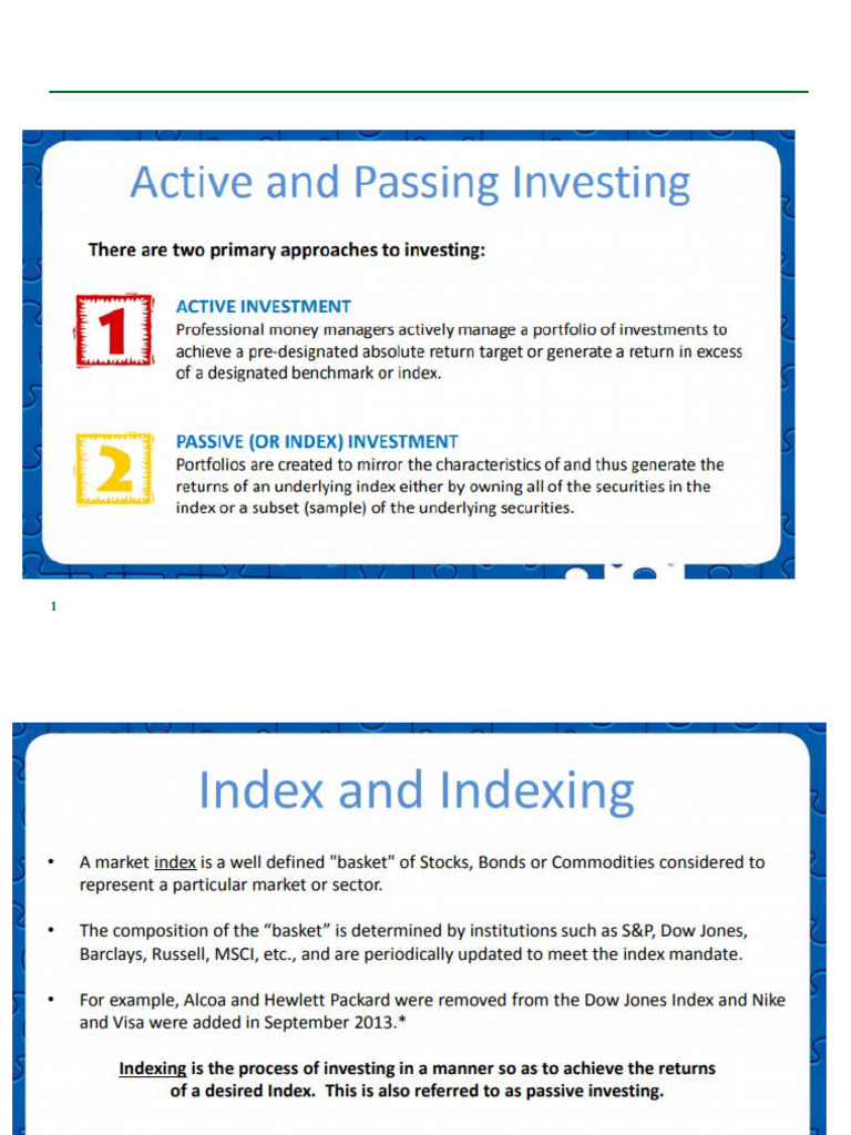 Active Vs Passive Portfolio Management | PDF | Investment Management ...