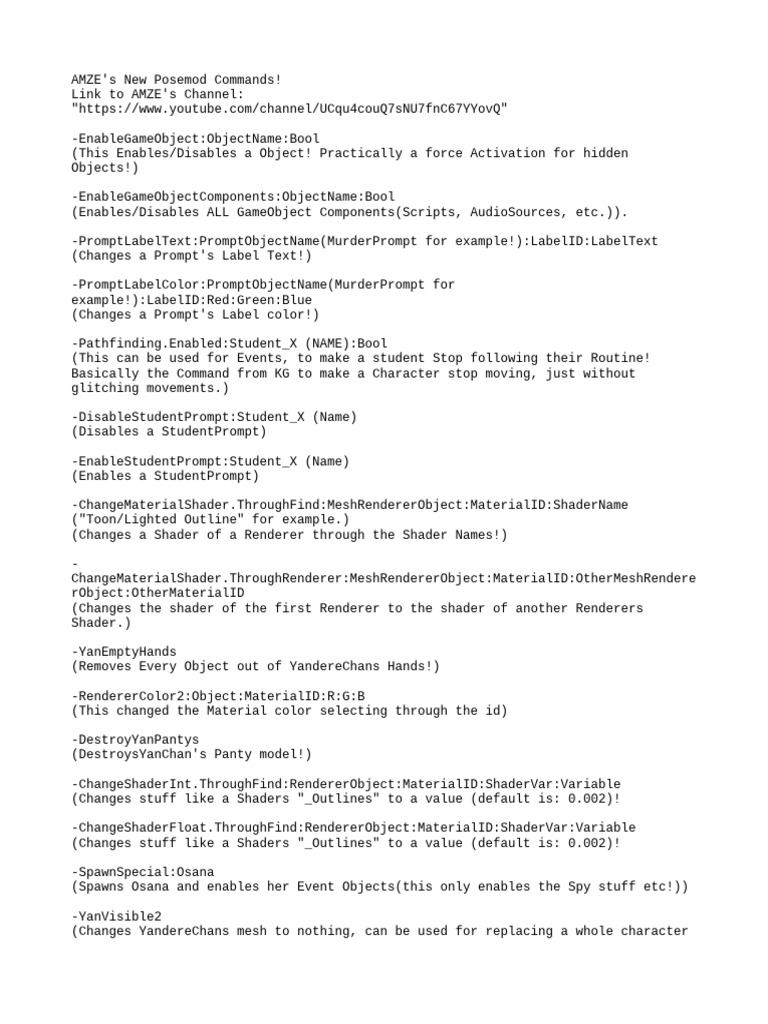 Cutscene_Commands_AMZEs_V.2_(2018) | PDF | Rotation | Rendering (Computer Graphics)