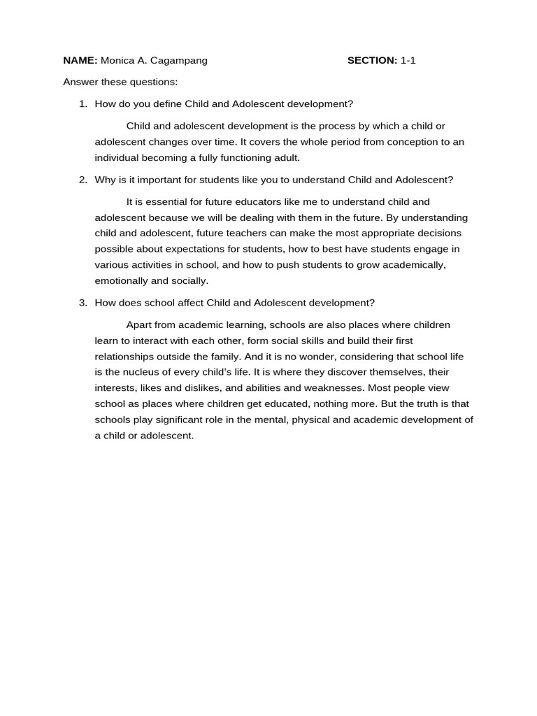 Monica Cagampang - Educ 1 Introduction | PDF