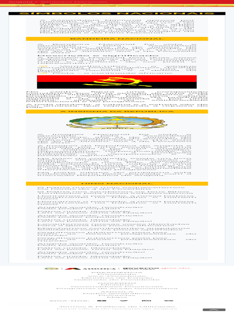 Significado da Bandeira e Insígnia de Angola | PDF | Angola | República