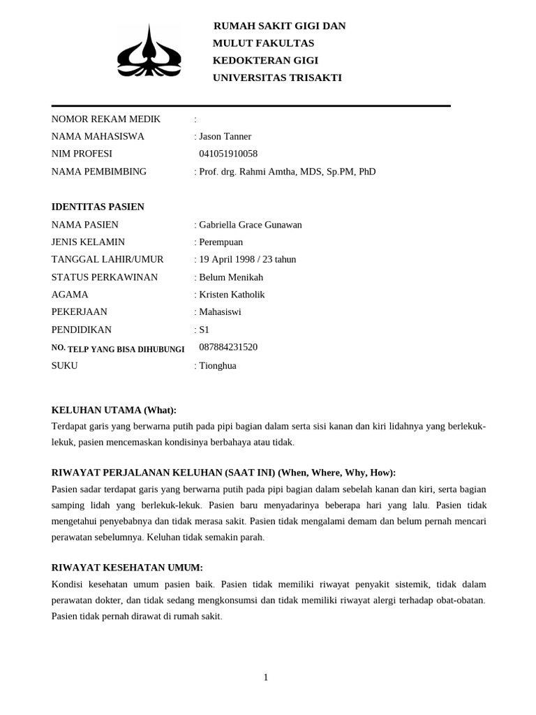 Linea Alba Buccalis Dan Scalloped Tongue - LK | PDF