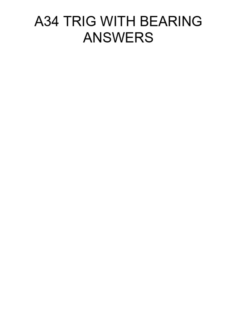 A34 Trig With Bearing MS | PDF | Trigonometry | Euclid