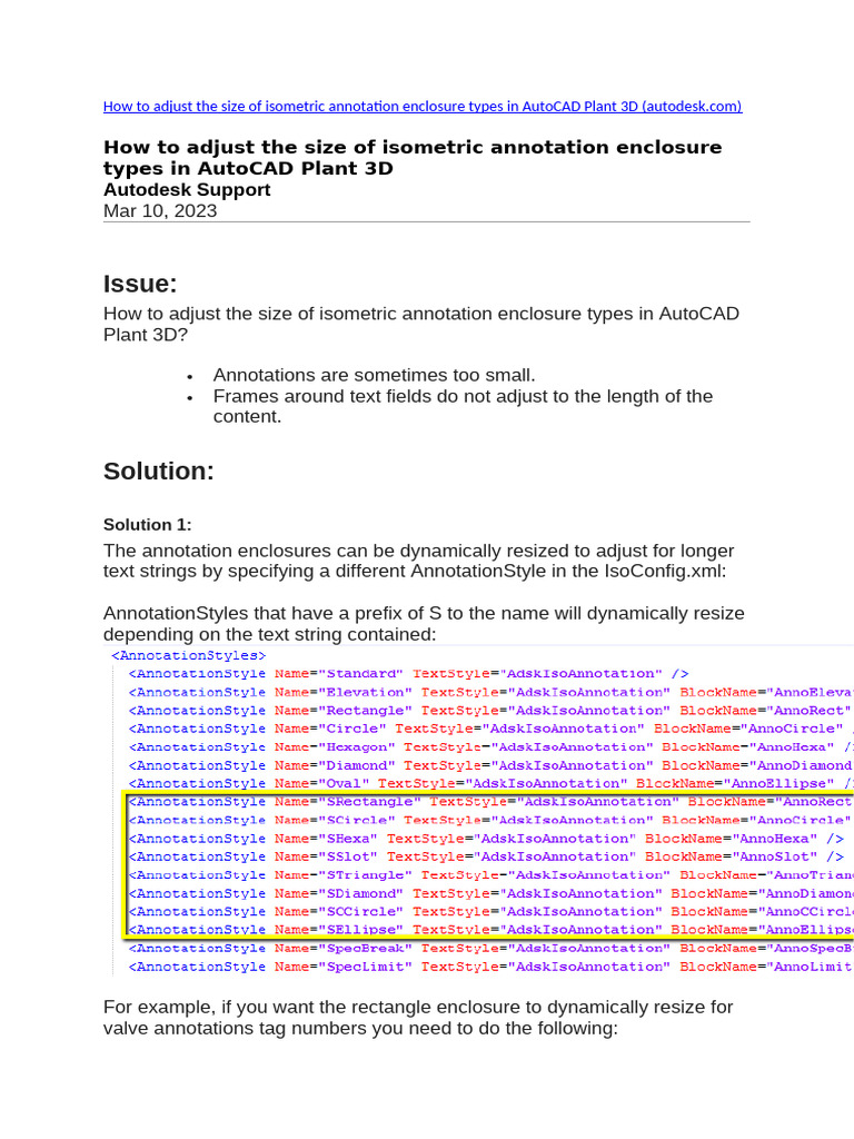 Resize Annotations in AutoCAD Plant 3D | PDF