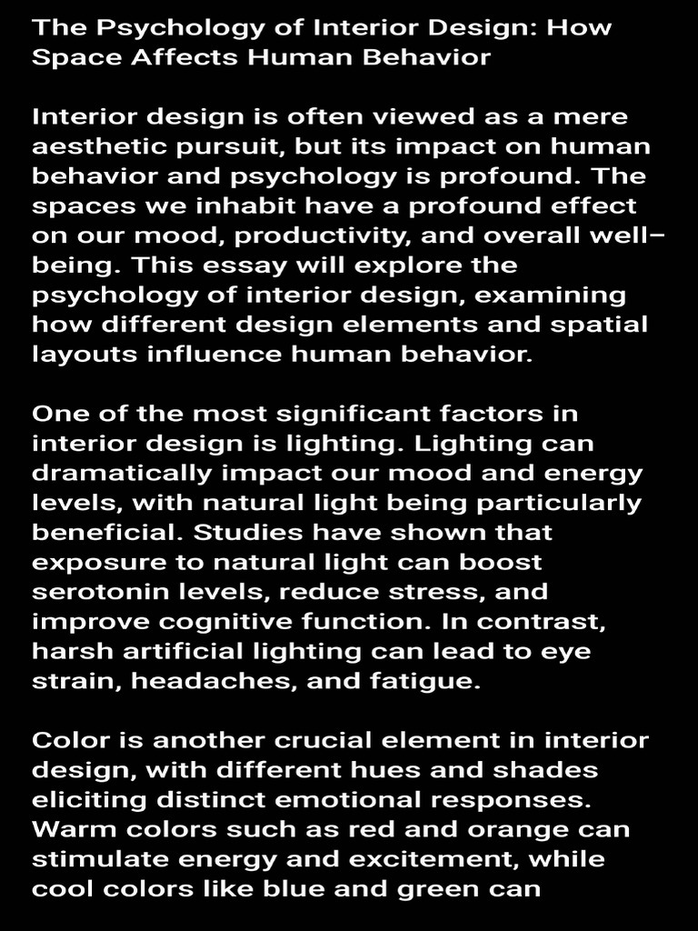 Interior Design PDF | PDF