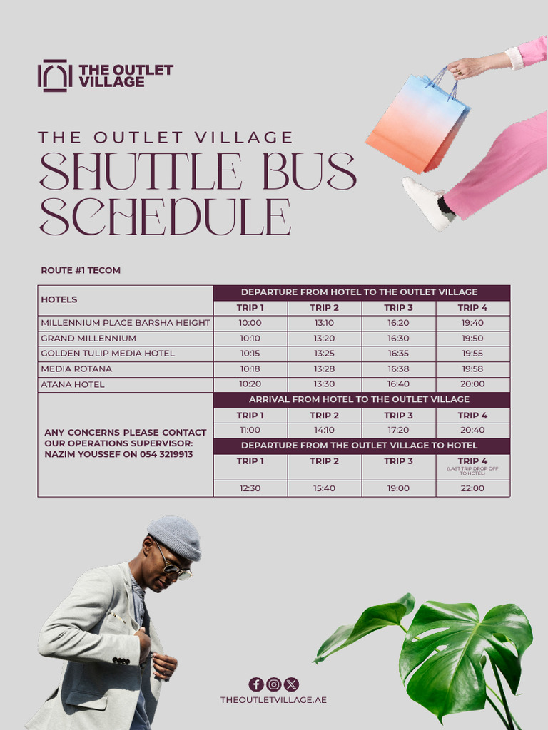 TOV Shuttle Bus Schedule June 2024 | PDF