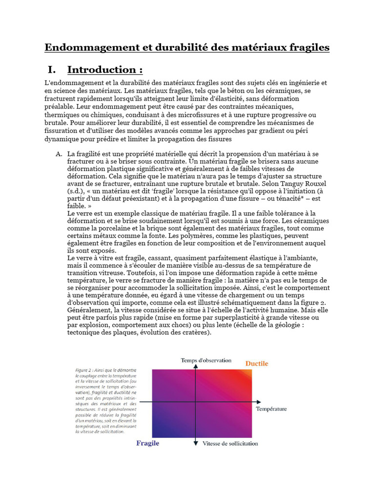 Durabilité et endommagement des matériaux fragiles | PDF | Fragilité ...