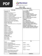 Class 1 Annual Exam Syllabus 2024-25 | PDF