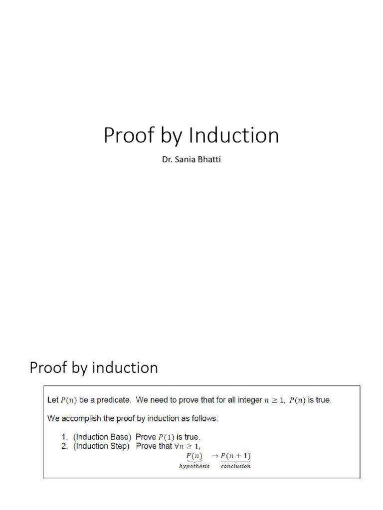 Proof by Induction | PDF