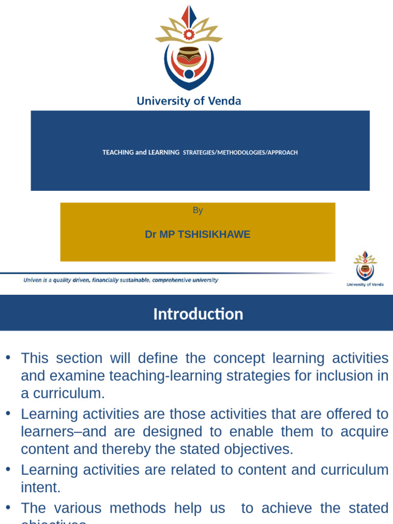 2024-Unit 6-Teaching and Learning Strategies, Approach, and Methodology | PDF | Teaching Method ...