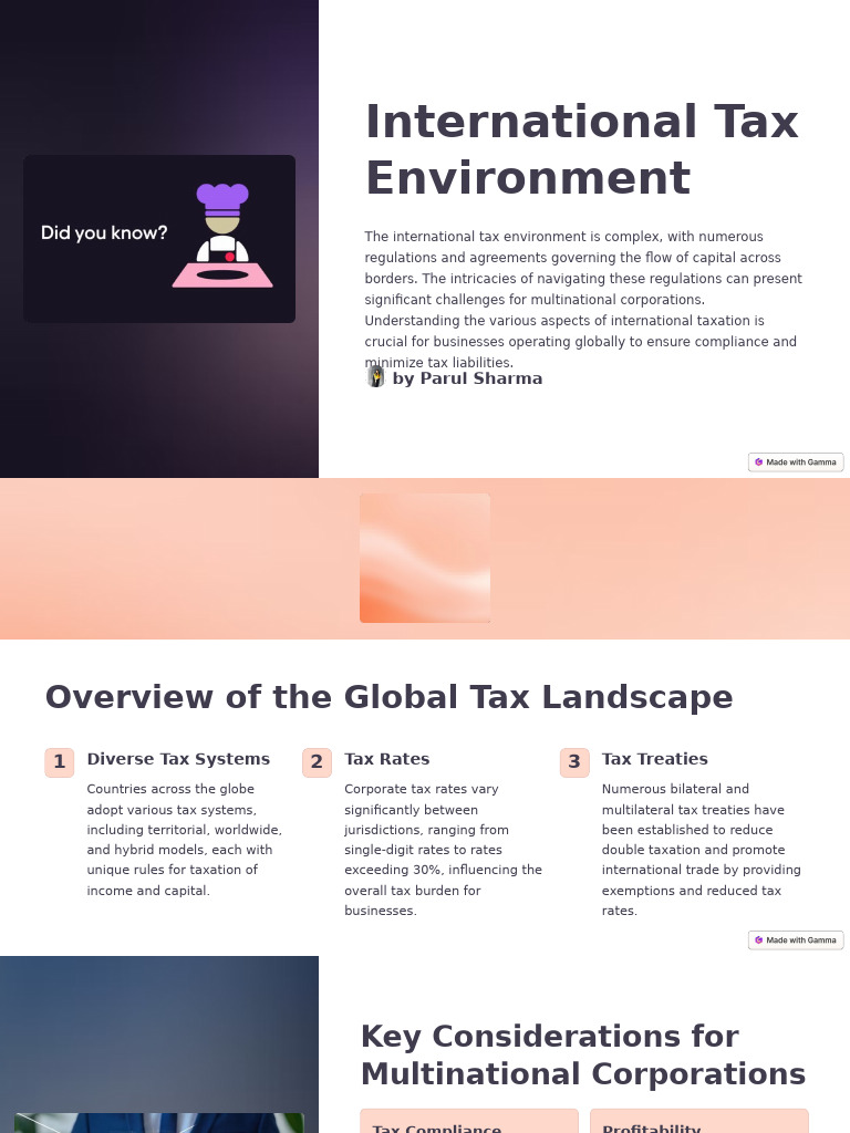 International Tax Environment | PDF | Taxes | International Taxation