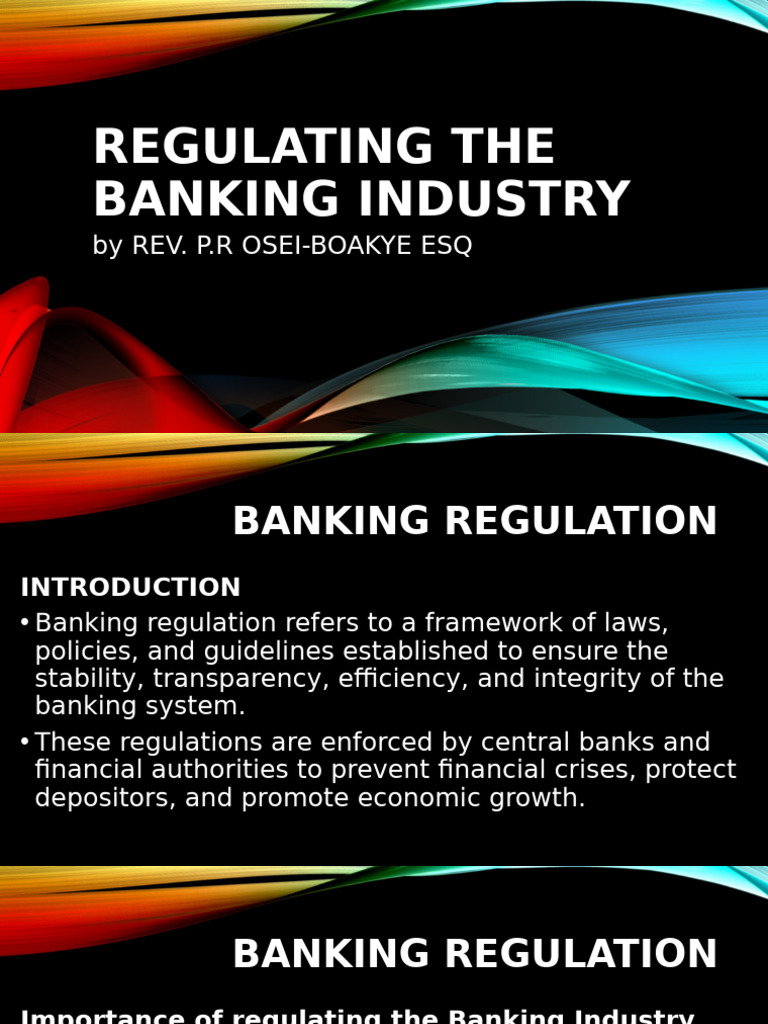 Banking Regulation: Ensuring Stability and Growth | PDF | Banks ...