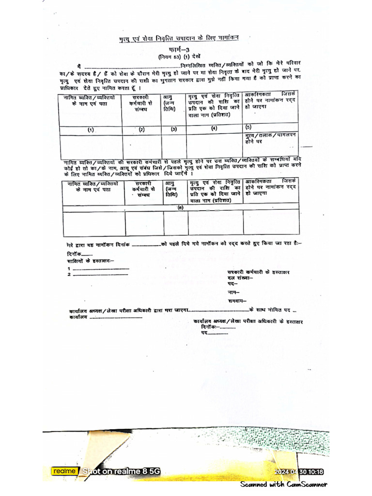 Form No 3 | PDF