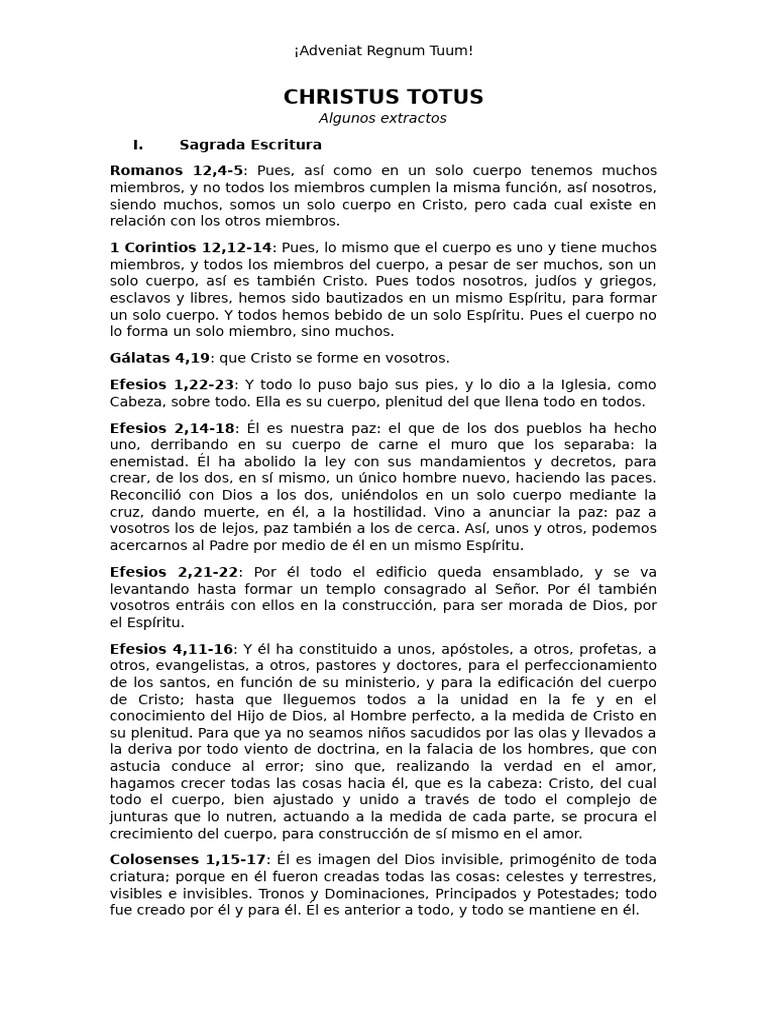 Christus Totus | PDF | Cristo (título) | eucaristía