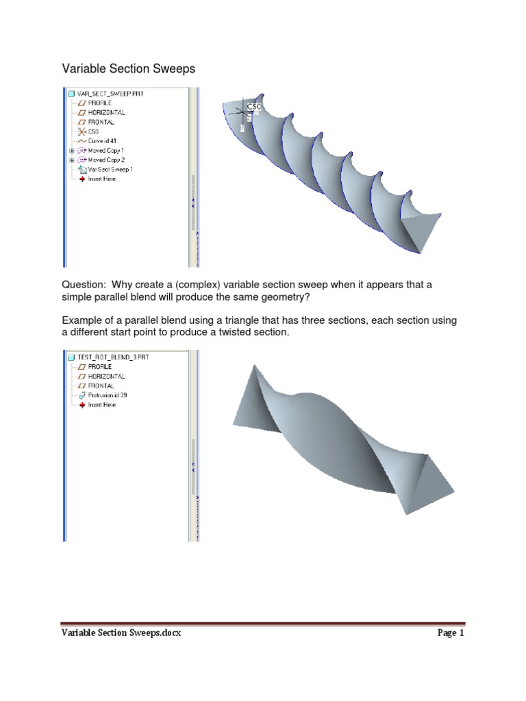 Understanding Variable Section Sweeps | PDF | Coordinate System ...