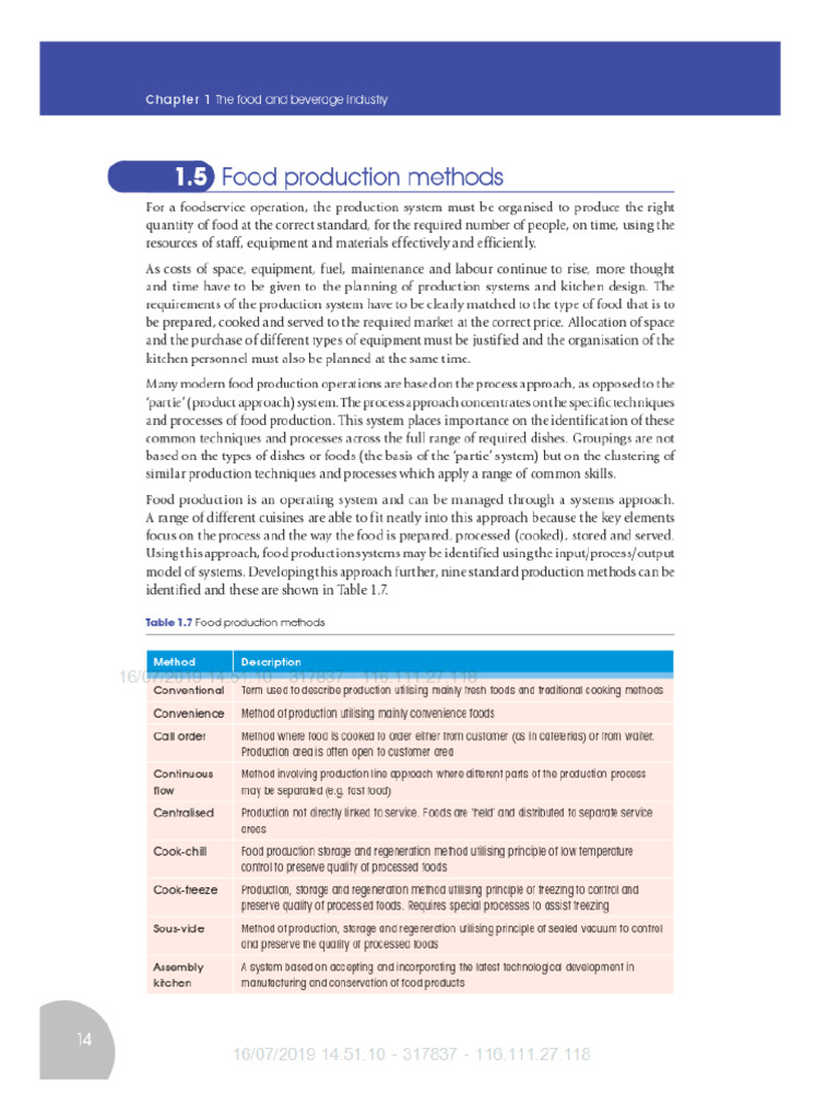 Food Production Methods | PDF