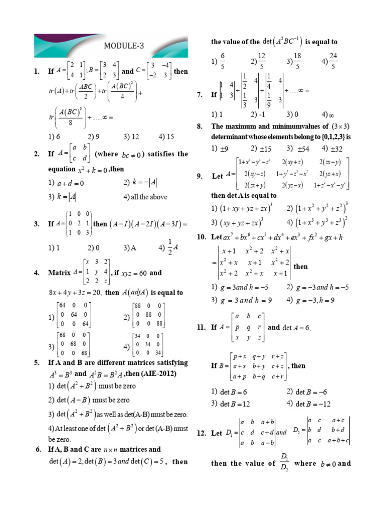 Matrices 2 | PDF | Polynomial | Abstract Algebra