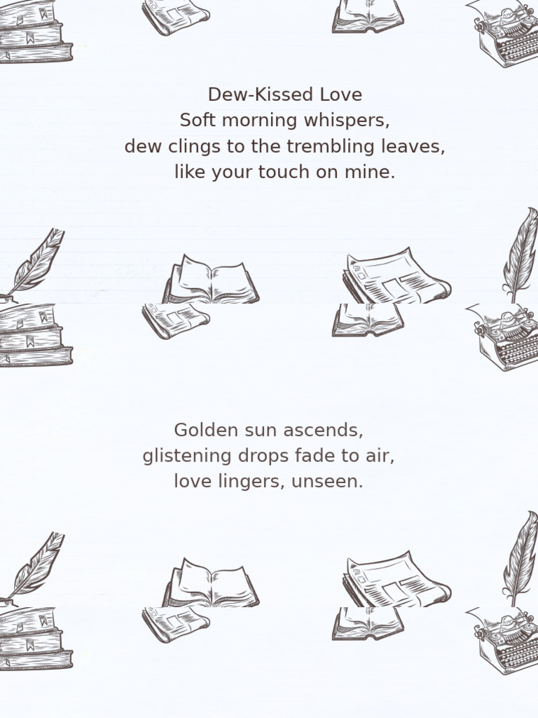Dew-Kissed Love: A Morning Poem | PDF
