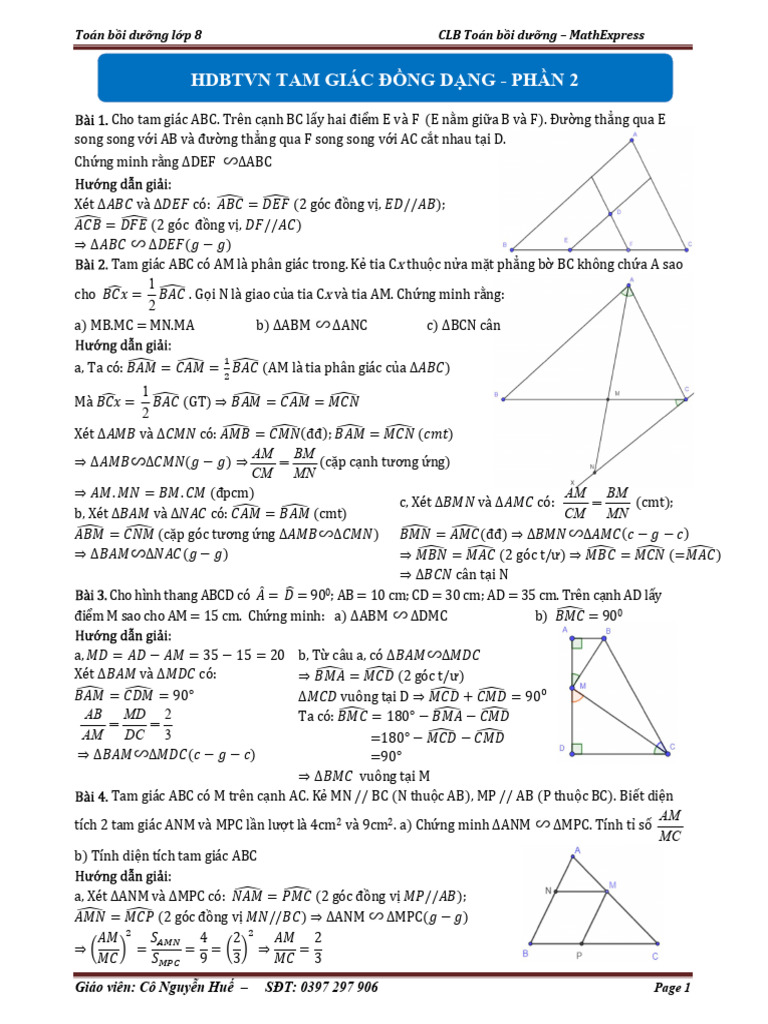 BC 8C1 MD.23012024. HDBTVN Tam Giác Đ NG D NG P2 | PDF