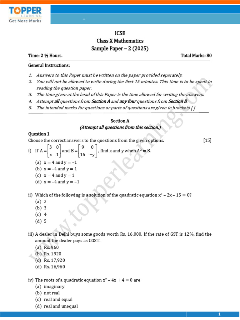 Topper 110 2 3 Maths Question Up202409201201 1726813864 2765 | PDF ...