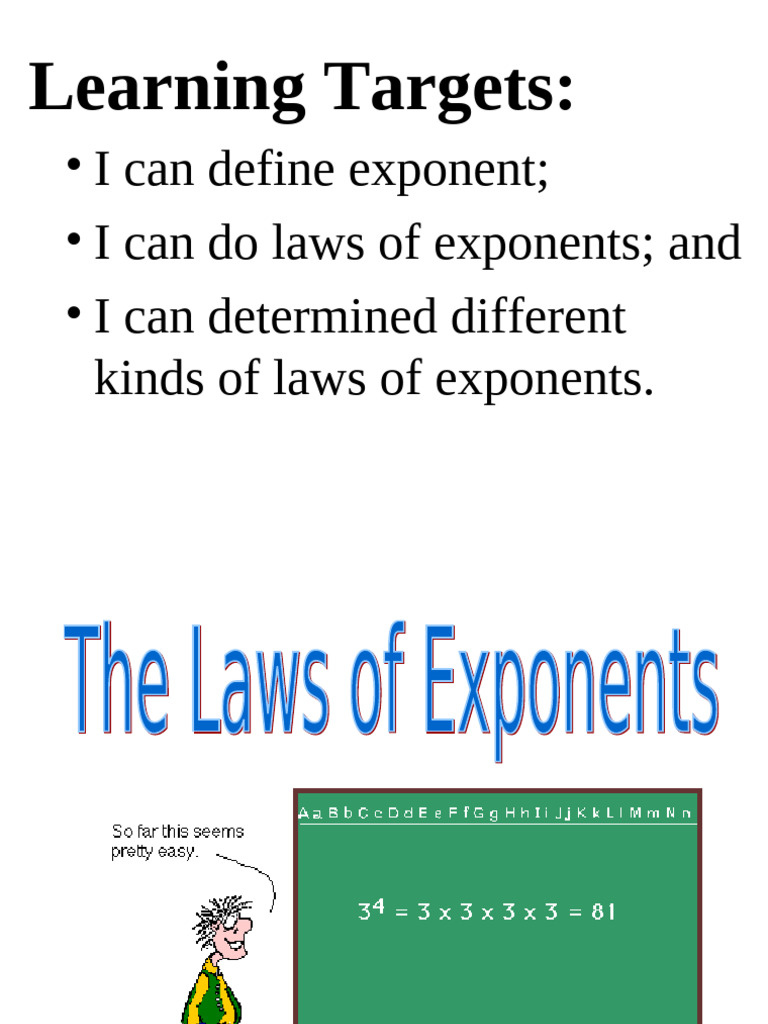 Understanding Laws of Exponents | PDF | Multiplication | Exponentiation
