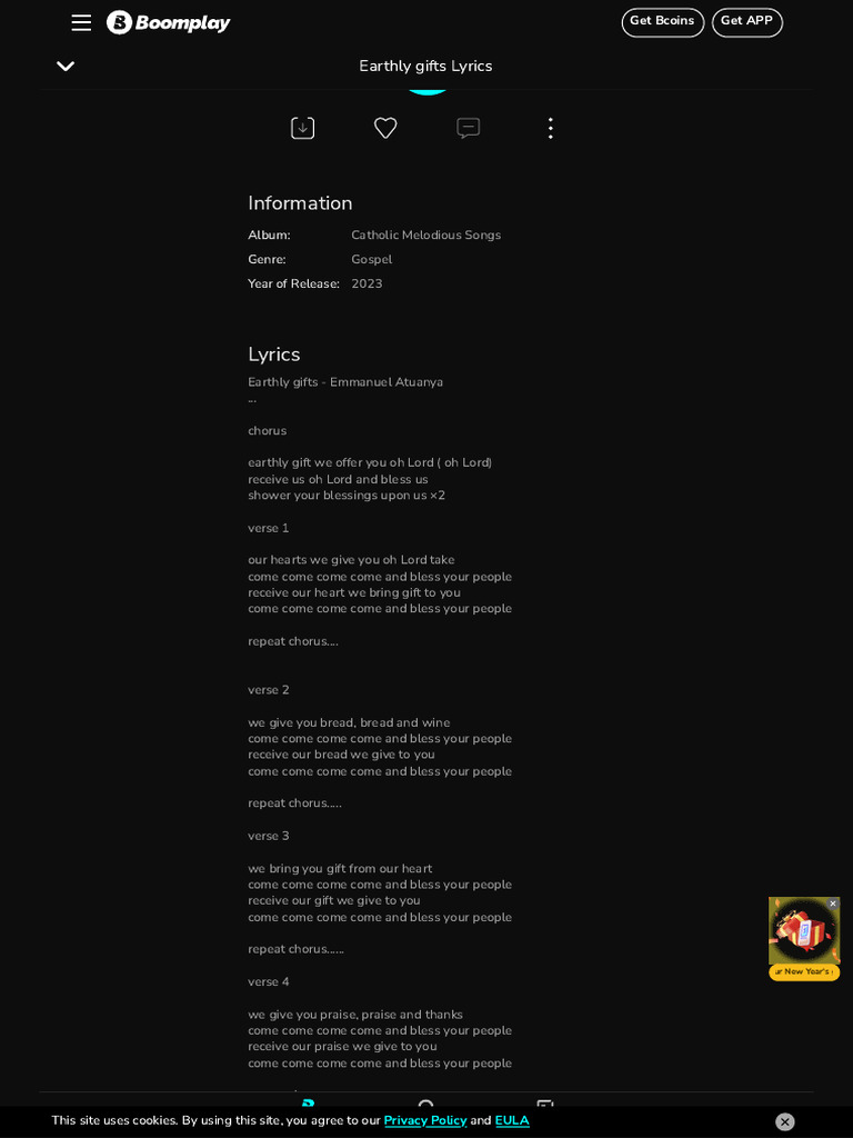 Earthly Gifts - Emmanuel Atuanya Lyrics | PDF | Song Structure | Songs