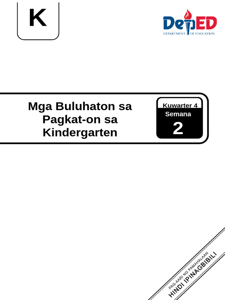 KLAS Kinder Q4 Week2 v.2 | PDF
