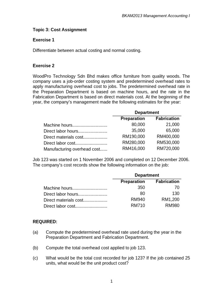 Cost Assignment in Job-Order Costing | PDF | Cost Of Goods Sold | Business Process