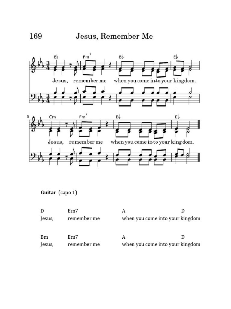 Jésus Remember Me | PDF