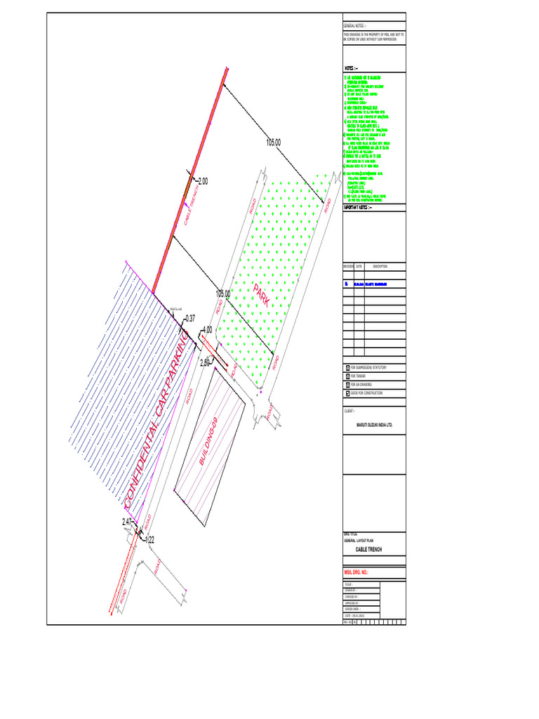 TOPO SURVEY FOR CABLE TRENCH-Model - pdf3 | PDF | Motor Vehicle | Motor ...
