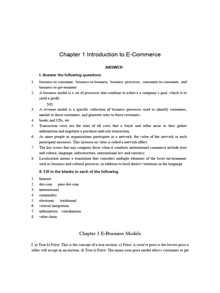 Introduction To E Commerce Author Wanshui Shuyuan Publishing Resources Network | PDF | Computer ...