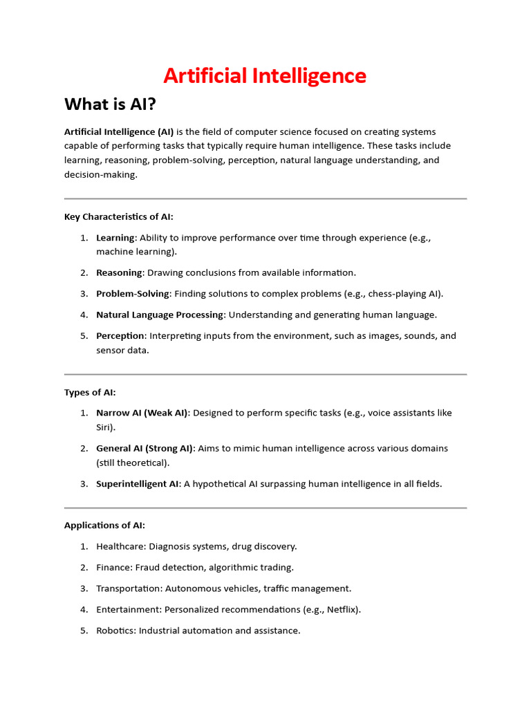 Artificial Intelligence organizer | PDF | Artificial Intelligence | Intelligence (AI) & Semantics