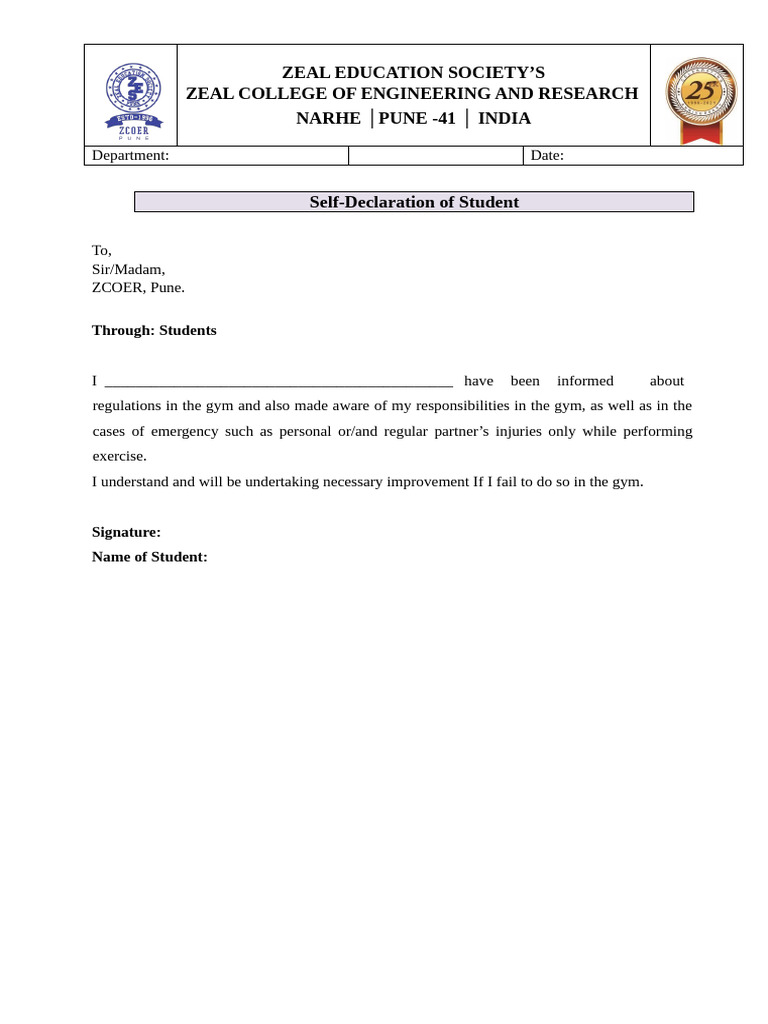 Self Declaration 2 | PDF