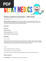 Obstetric Abdominal Examination OSCE Guide | PDF | Abdomen | Fetus