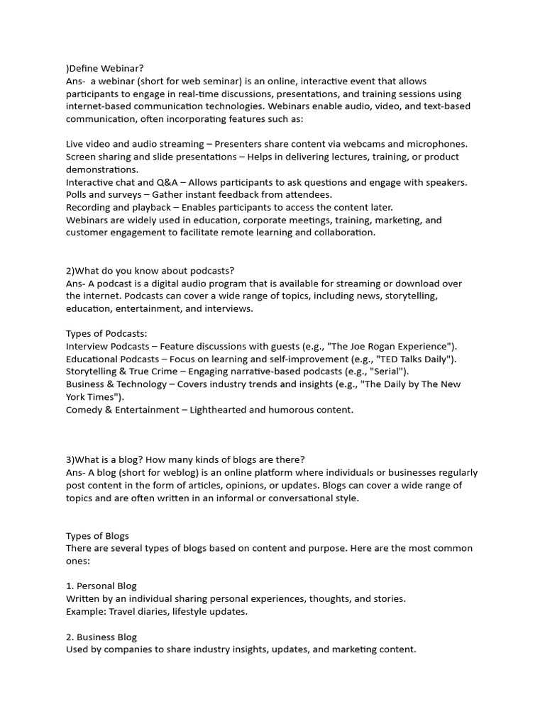 tc unit 5 | PDF | Podcast | Web Conferencing