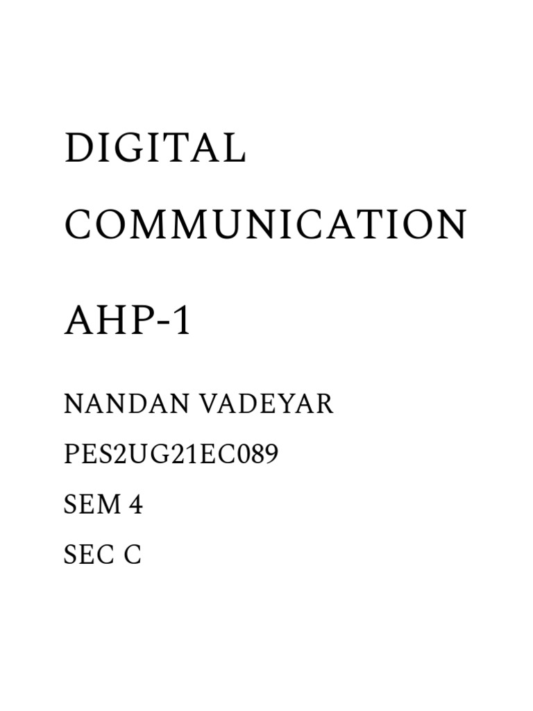 digital communication | PDF
