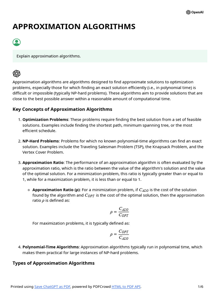 Approximation Algorithms | PDF | Time Complexity | Vertex (Graph Theory)