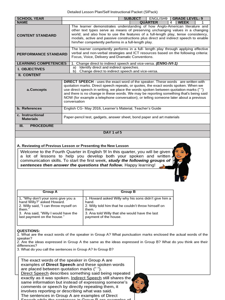 QA_English09_Q4_W1-DONE RODEL | PDF | Grammar | Semiotics