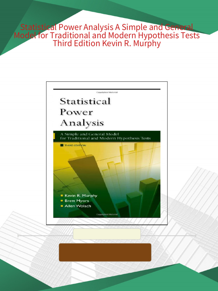Statistical Power Analysis A Simple And General Model For Traditional