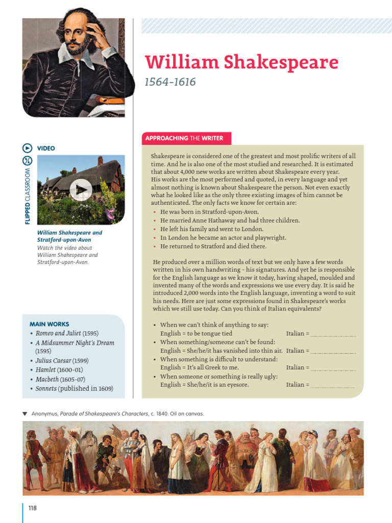 William Shakespeare: Life and Legacy | PDF | Characters In Romeo And ...