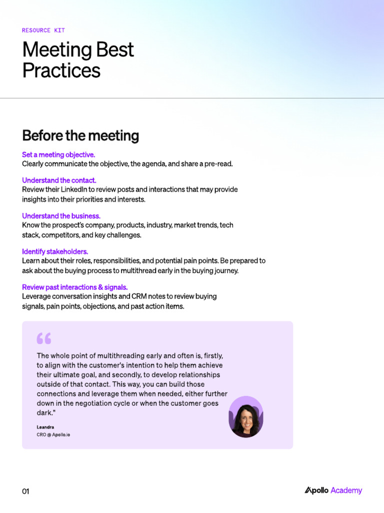 Meeting Best Practices | PDF