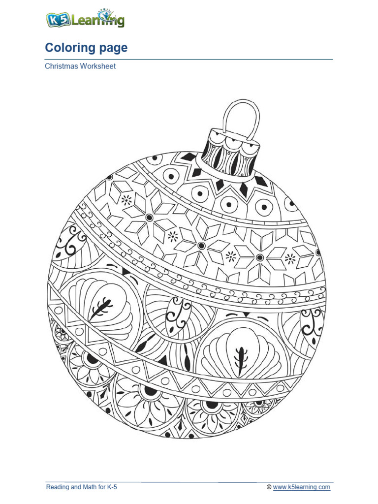 Christmas Coloring Page for K-5 | PDF
