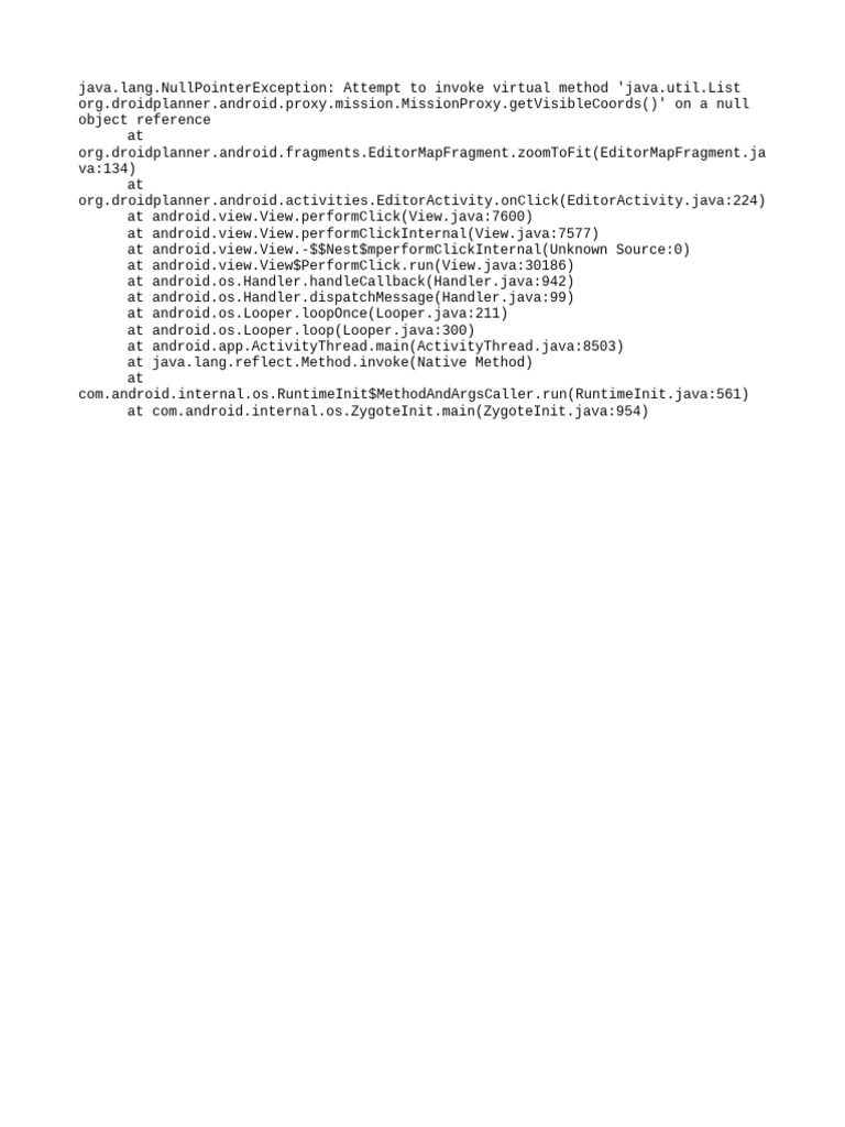Fixing NullPointerException in Android | PDF