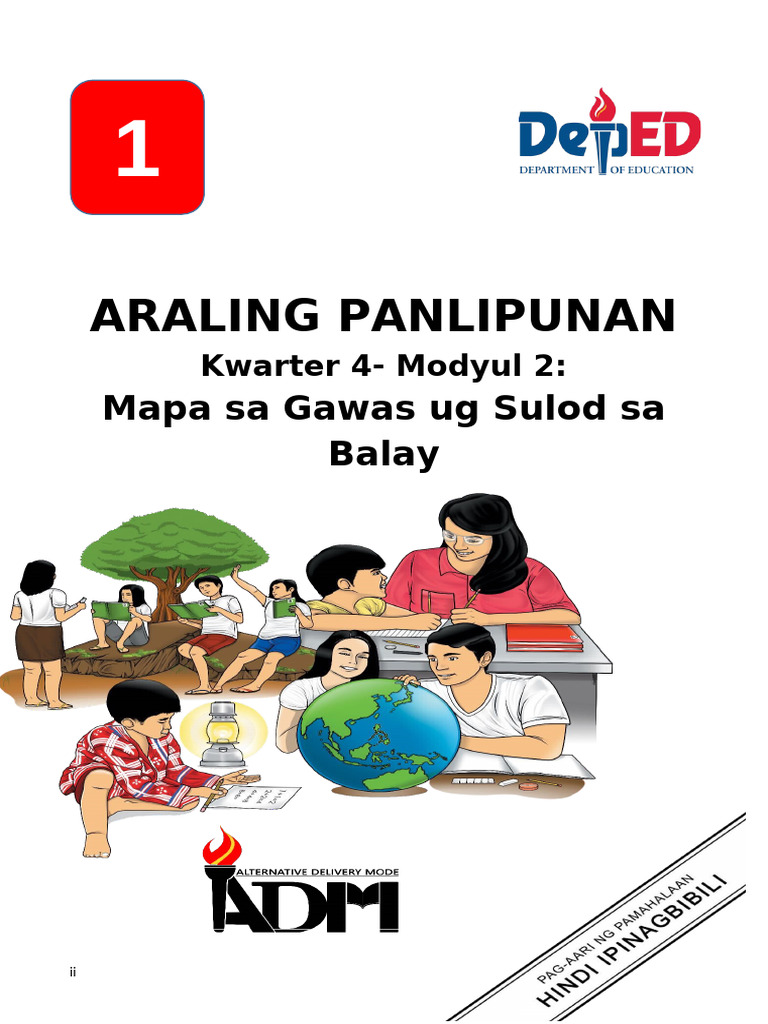 Araling Panlipunan: Mapa Sa Gawas Ug Sulod Sa Balay | PDF