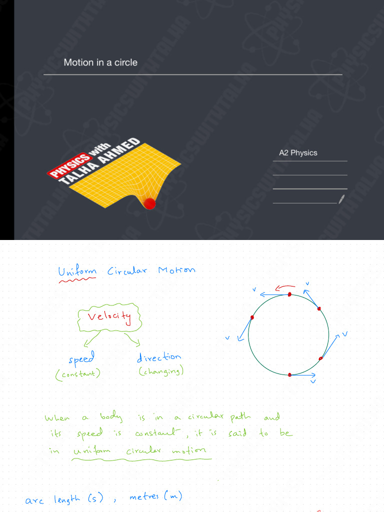 Motion in A Circle | PDF | Acceleration | Force