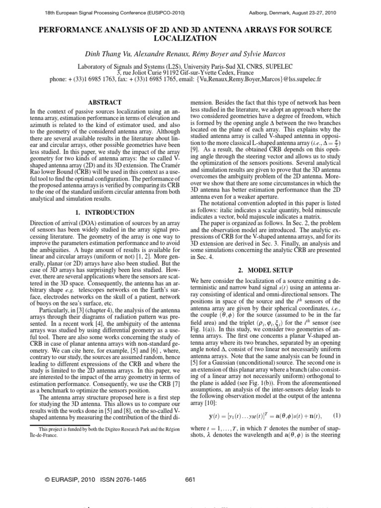 2d and 3d Array Antenna | PDF | Antenna (Radio) | Normal Distribution