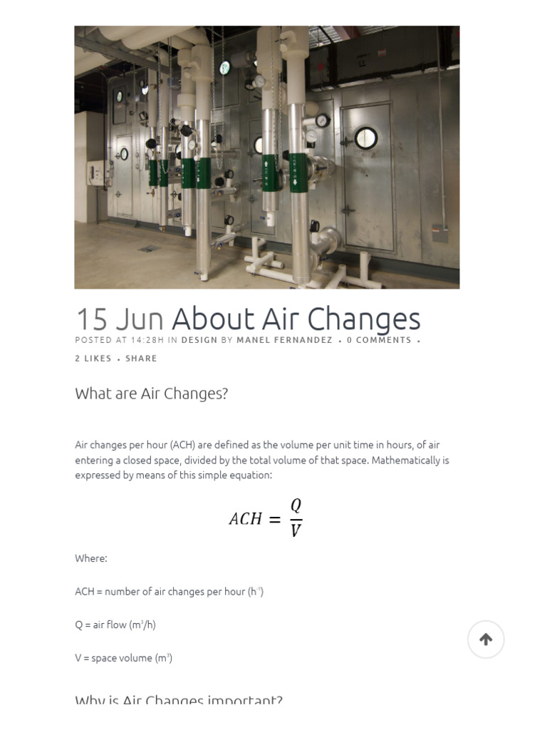 Understanding Air Changes in HVAC Design | PDF | Ventilation ...